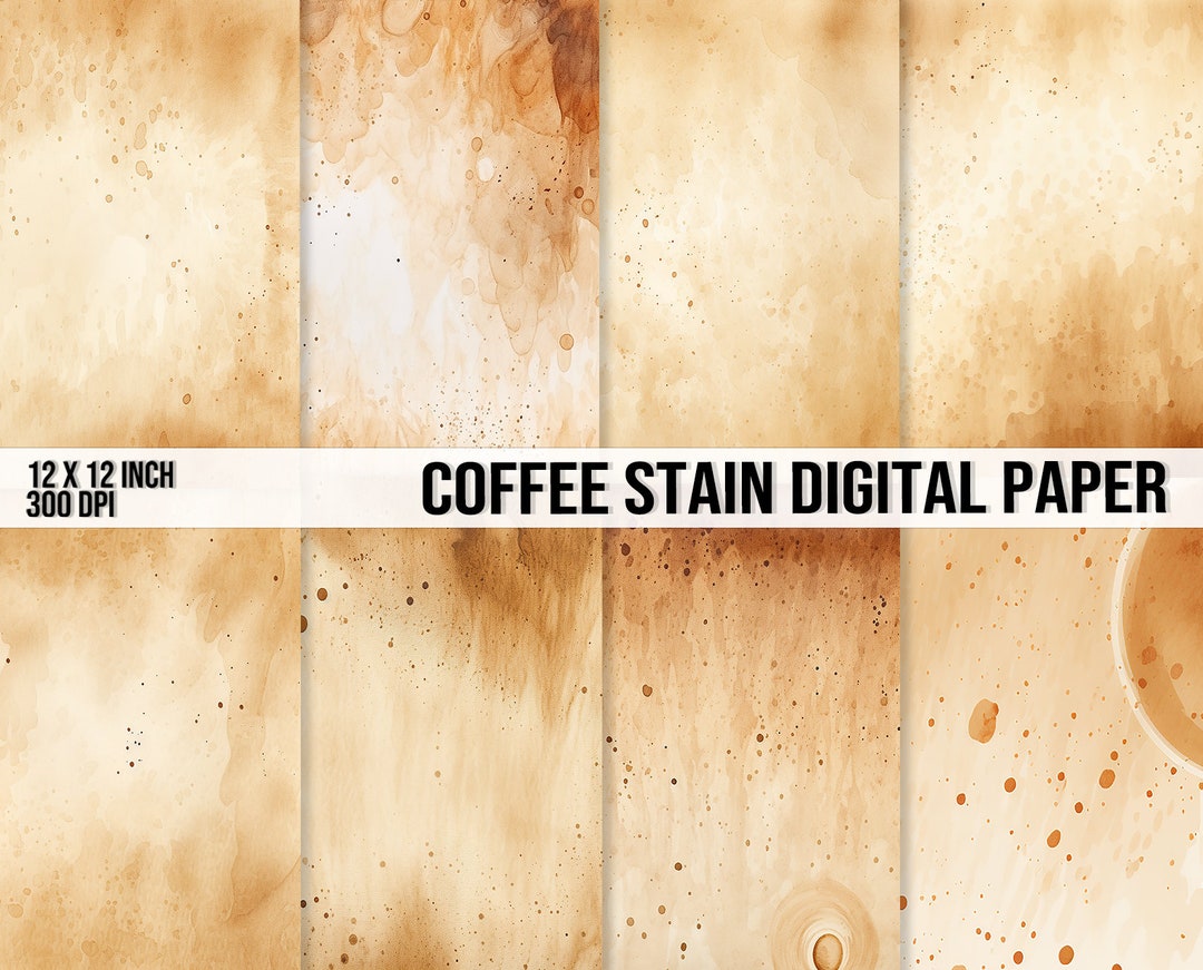 Coffee Stain Digital Papers | Coffee Digital Paper | 10 Designs ...