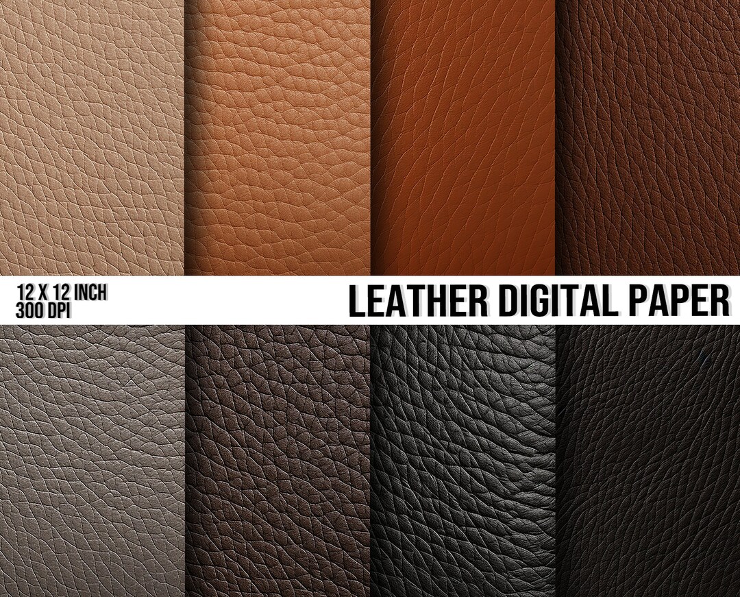 Embossed Leather Digital Papers Leather Digital Paper Bundle 8 Designs ...
