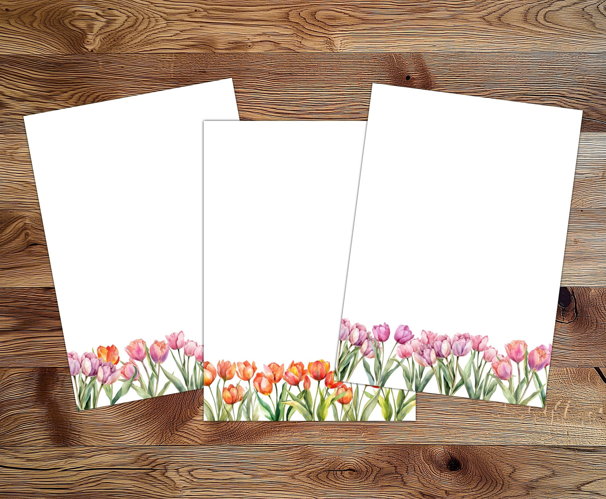 Tulip Printable Stationery Bundle Lined Unlined Digital Writing Paper ...