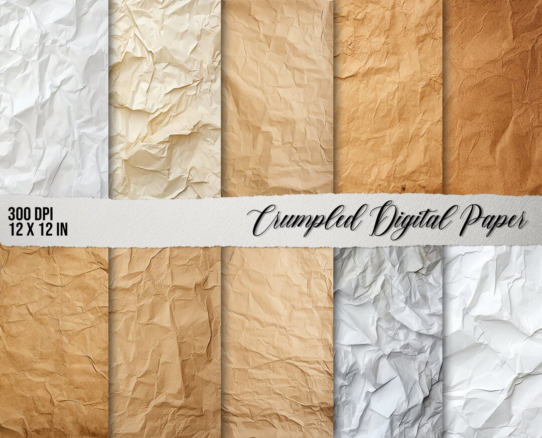 Wrinkled Digital Paper Crumpled Digital Texture Folded Texture PNG ...