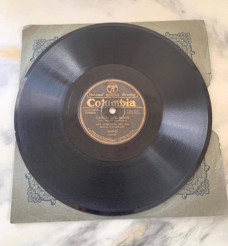 Vintage 1927 Guy Lombardo and His Royal Canadians Under the Moon/charmaine Shellac Record W ...