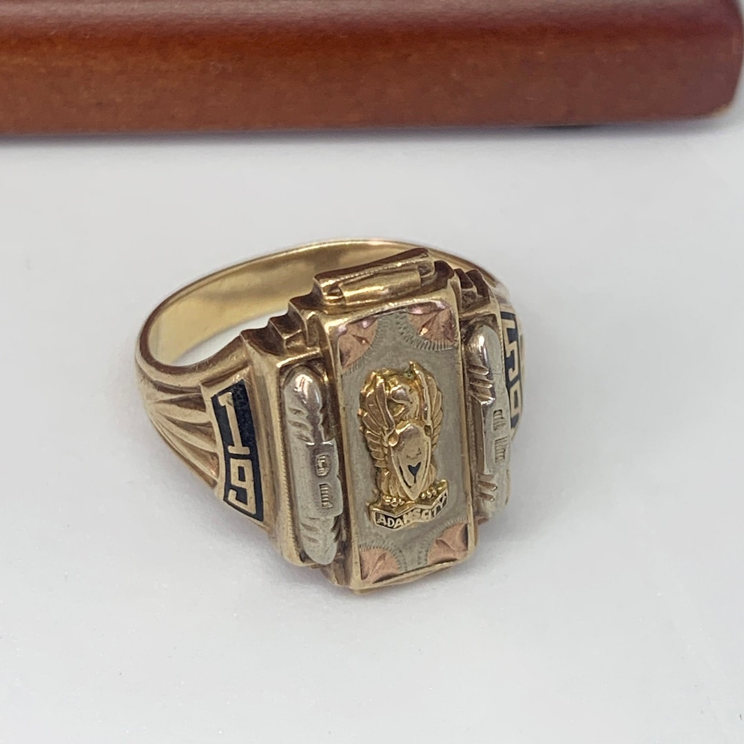 Vintage Josten 10K Gold High School Class of 1959 Ring Gift for Him ...