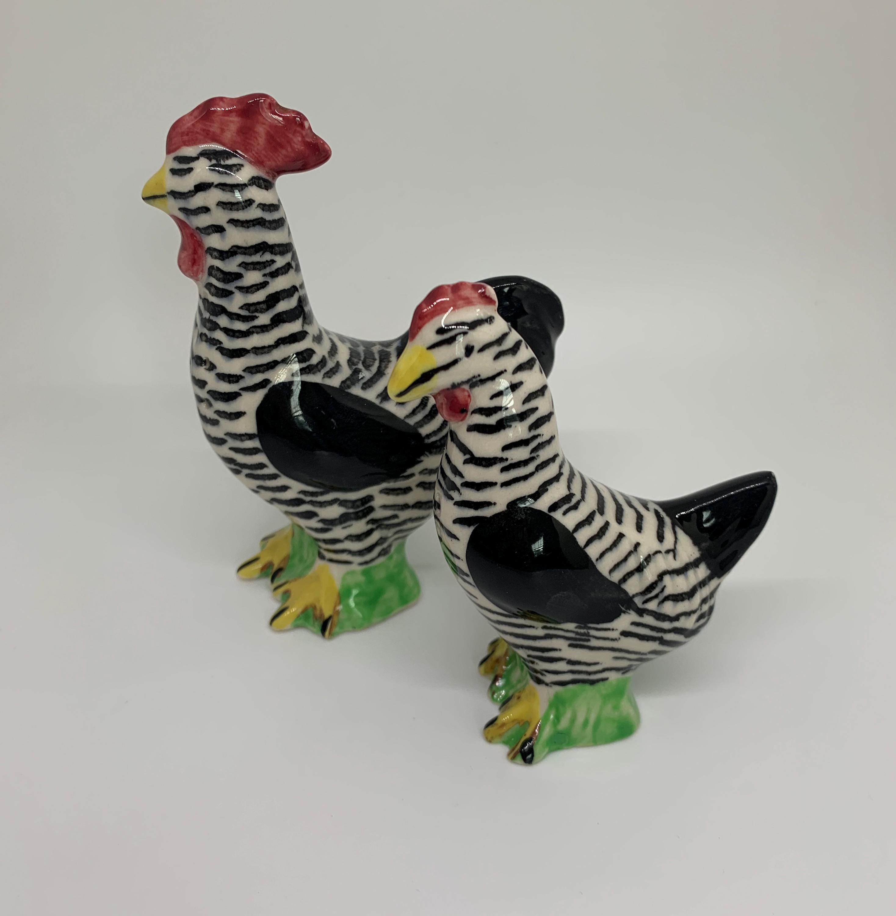 Vintage Blue Ridge Pottery Rooster and Hen Salt and Pepper Shakers ...
