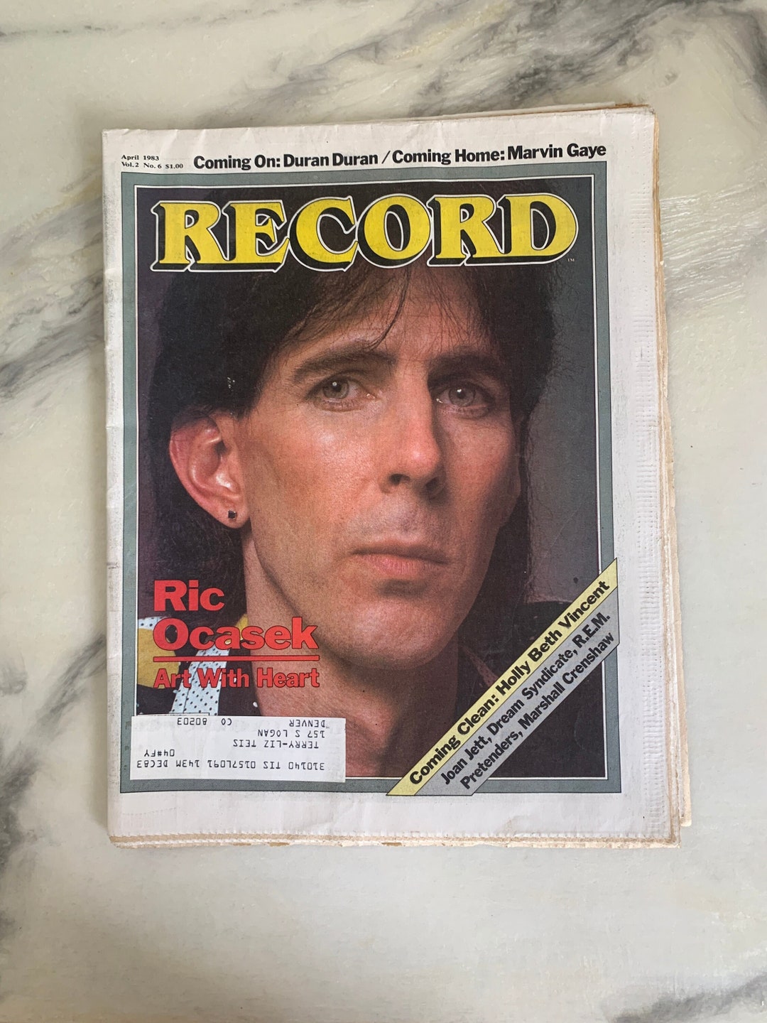 Vintage Record Magazine - April 1983 Vol 2. No 6 Ric Ocasek Art With ...