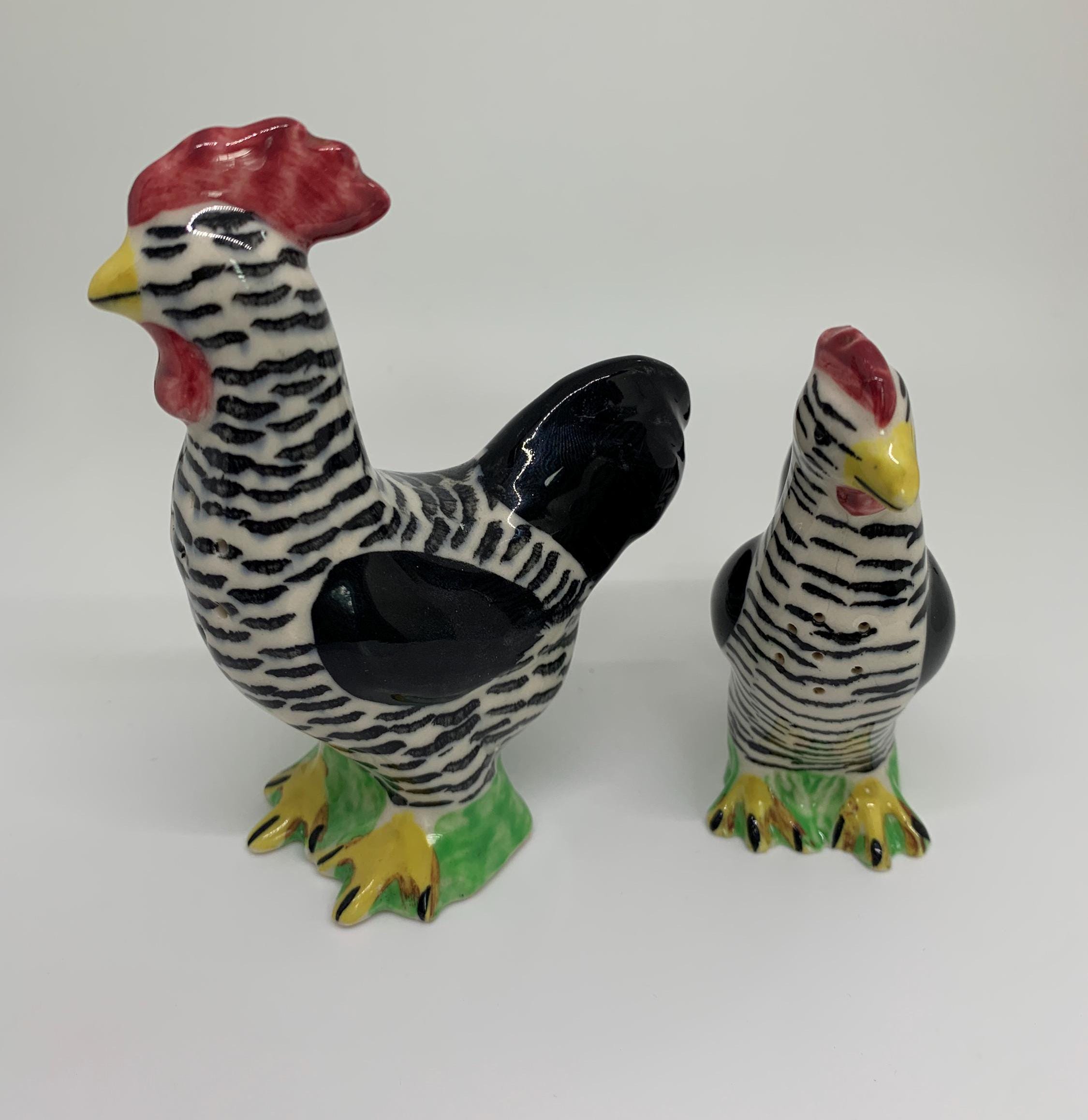 Vintage Blue Ridge Pottery Rooster and Hen Salt and Pepper Shakers ...