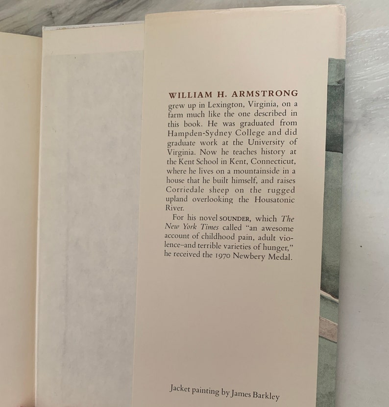Signed by William H. Armstrong Sour Land, Copyrighted 1971 | Harper and ...