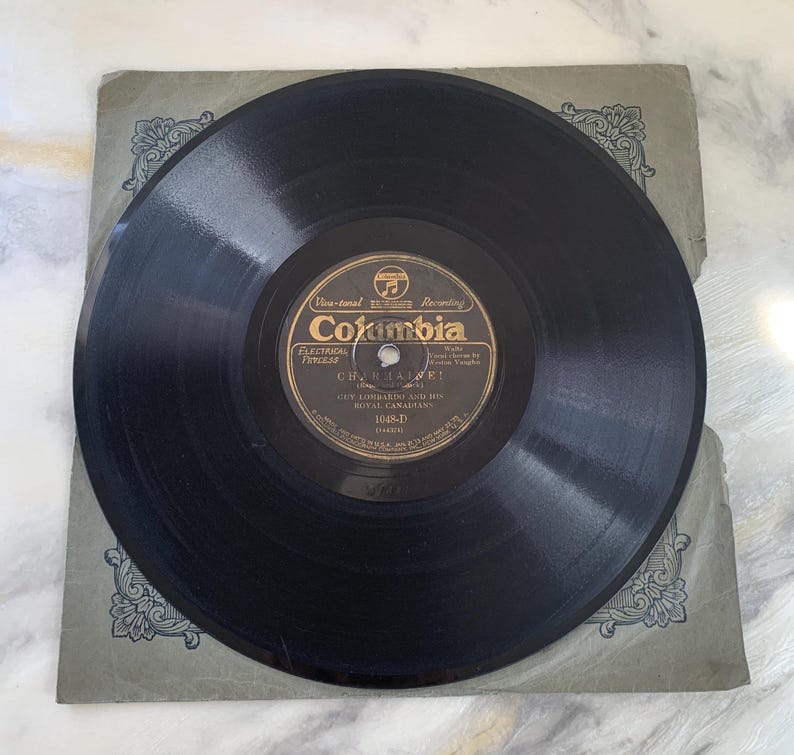 Vintage 1927 Guy Lombardo and His Royal Canadians Under the Moon/charmaine Shellac Record W ...