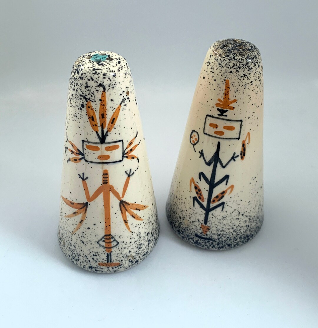 Vintage Southwestern Native American Tribal Figure Salt and Pepper ...