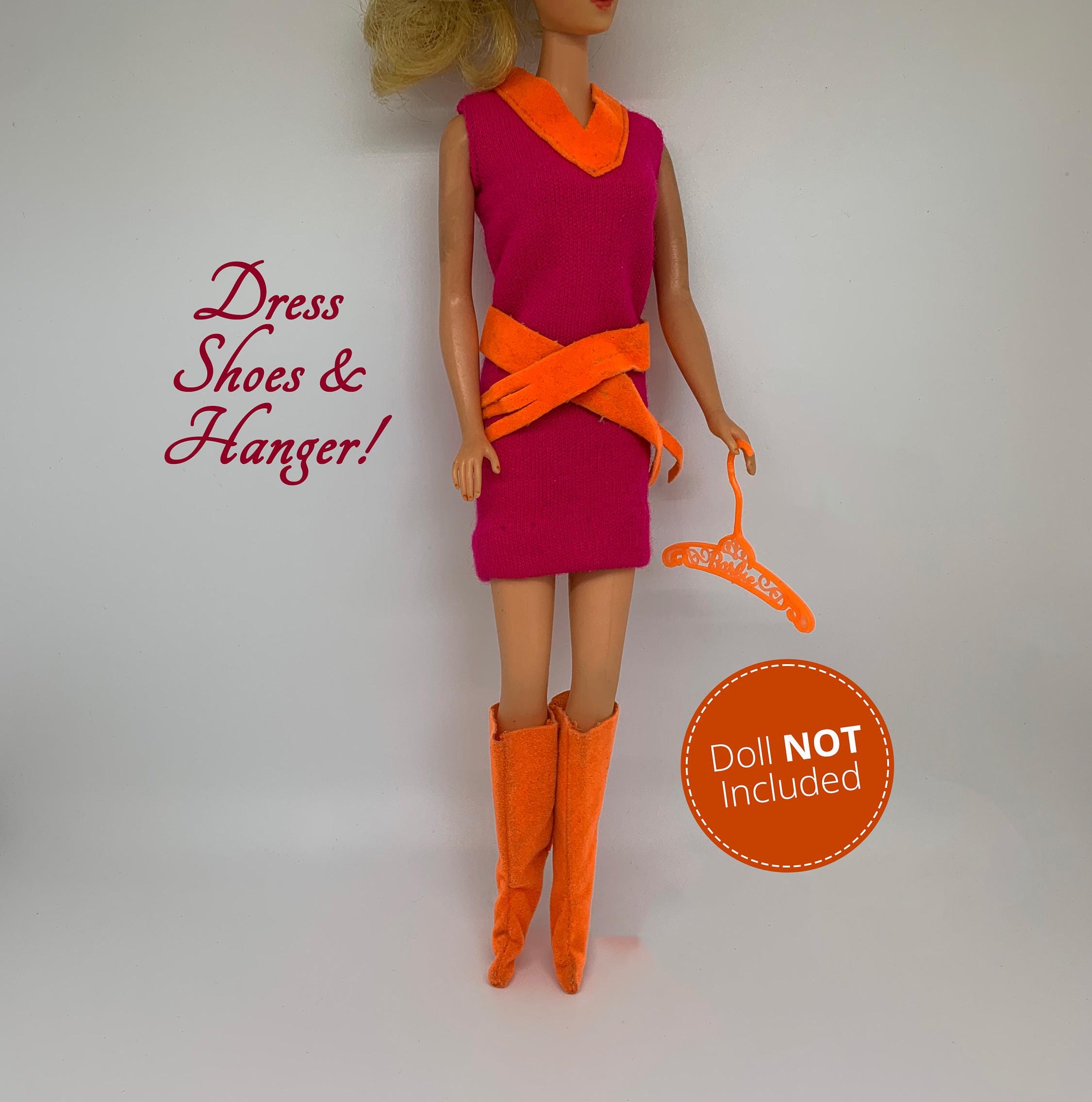 Vintage 1971-1972 Barbie Fringe Benefits Orange and Fuchsia Pink Dress ...