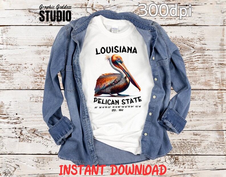 Louisiana Pelican State Clipart: Swamp PNG Design (instant Download) - Etsy