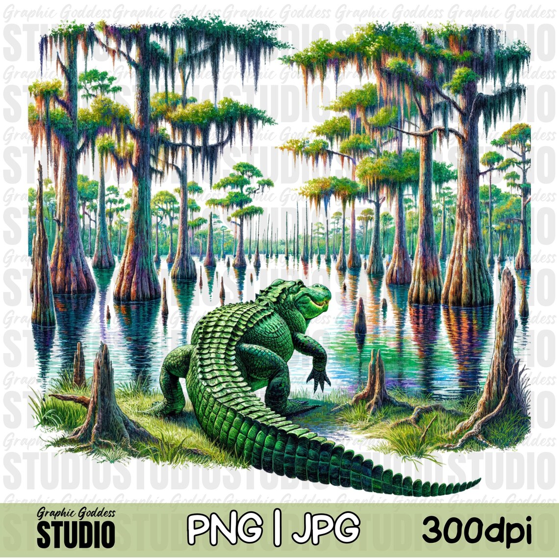 Louisiana Clipart | Louisiana Swamp Alligator PNG Design | Swamp PNG ...