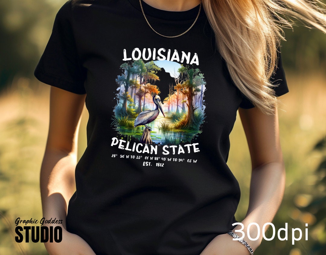 Louisiana Pelican State Clipart: Swamp PNG Design (instant Download) - Etsy