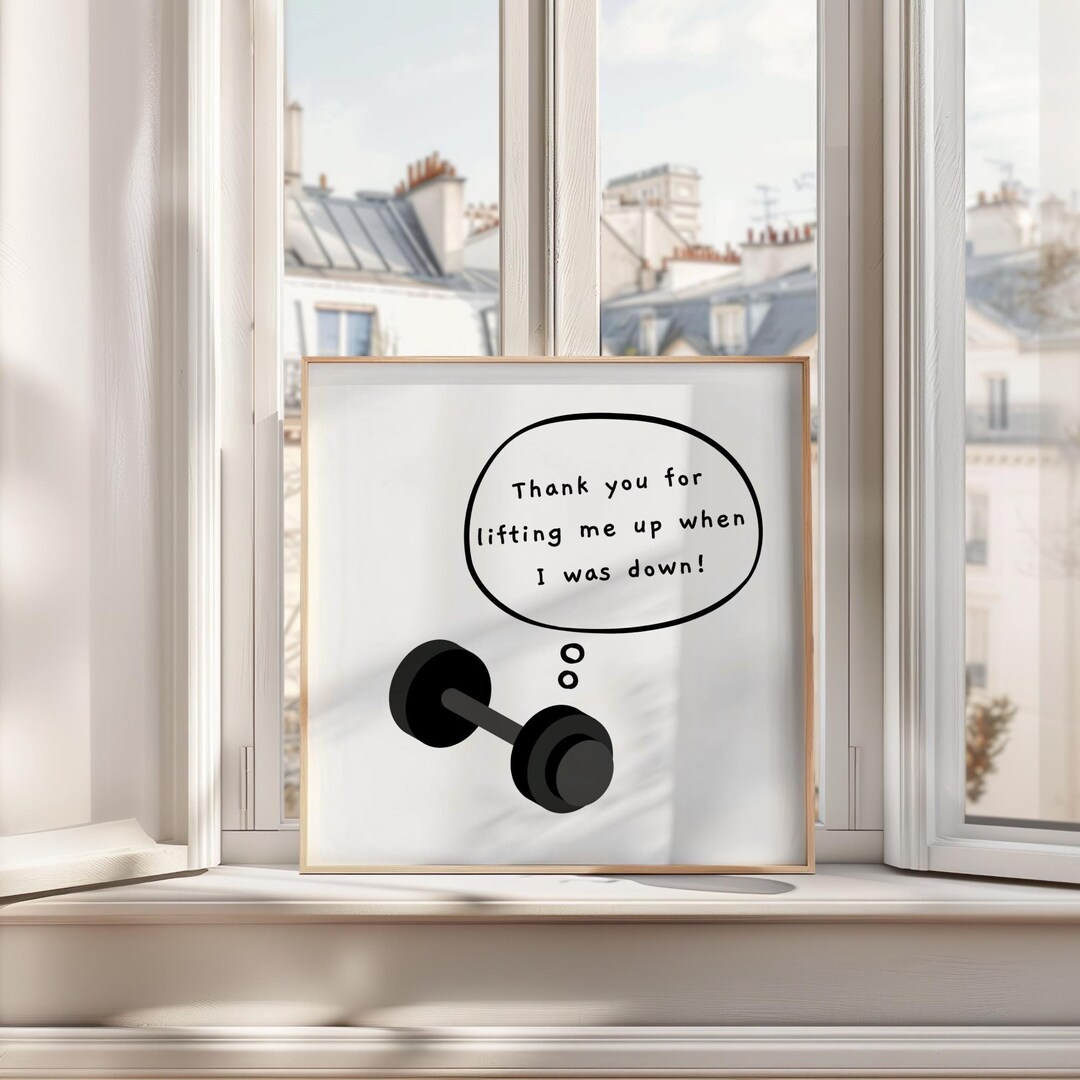 Funny Motivational Fitness Wall Decor, Funny Home Gym Wall Art, Puns ...