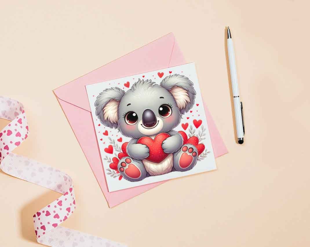 Valentine Koala PNG, Cute Koala PNG, Valentine PNG, Valentine Koala Svg ...