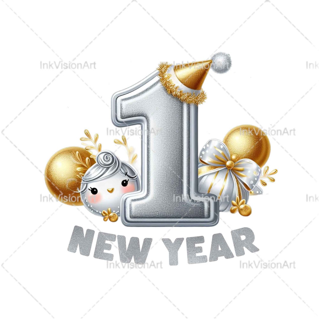 Baby's First New Year PNG, Baby's 1st New Year PNG, My 1st New Year PNG ...