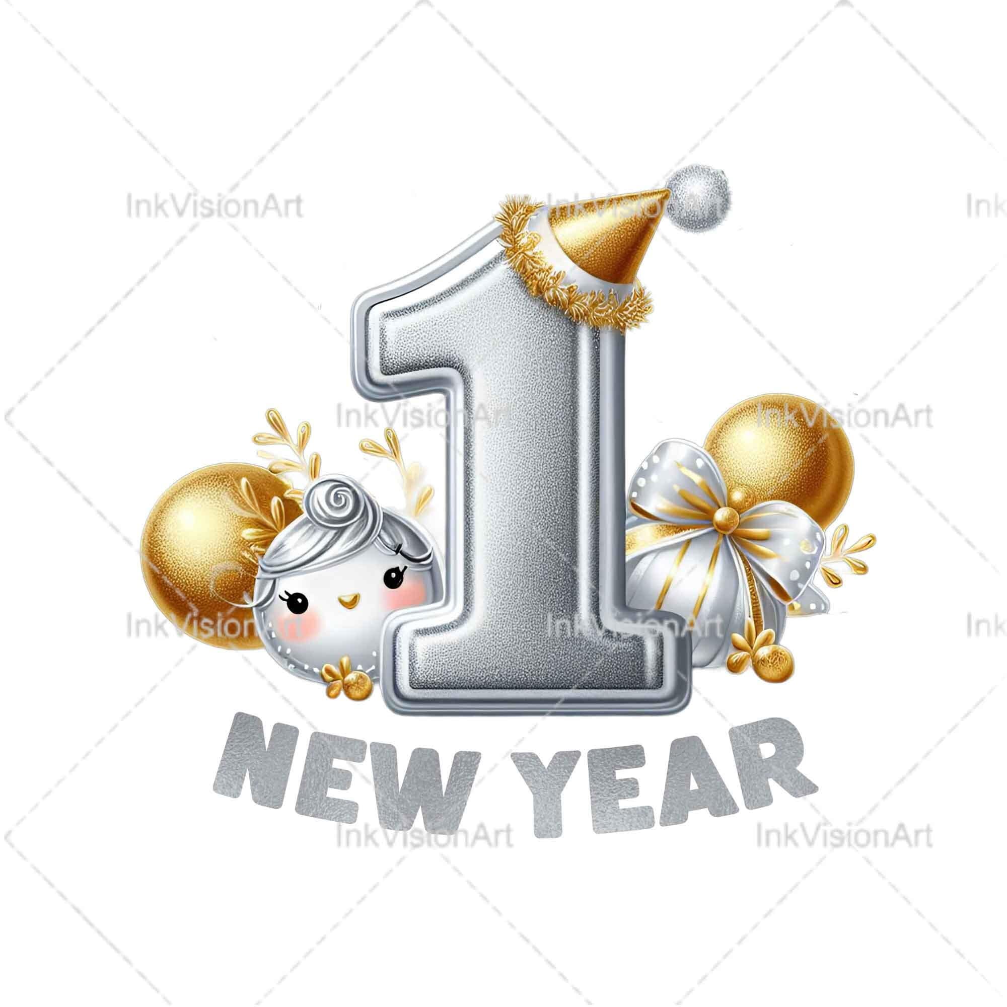 Baby's First New Year PNG, Baby's 1st New Year PNG, My 1st New Year PNG ...