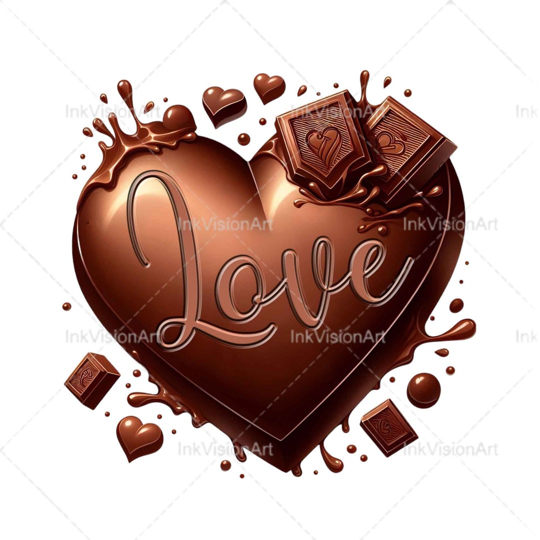 Valentine Heart PNG, Chocolate Heart PNG, Valentine's Day PNG ...