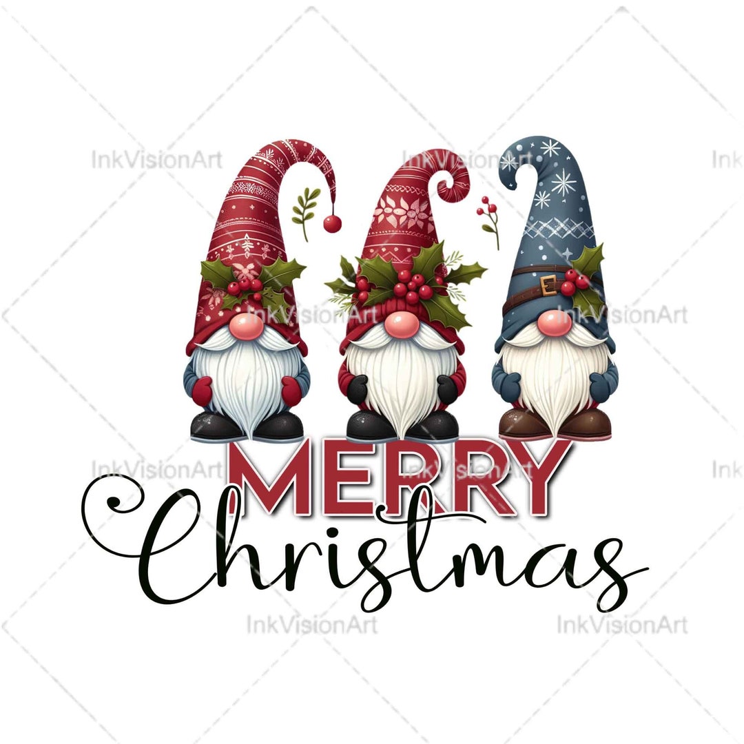 Merry Christmas Gnomes PNG, Christmas Gnome PNG, Gnome PNG, Merry ...