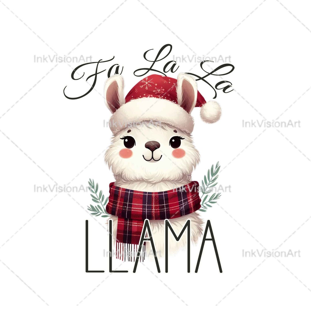 Christmas Llama PNG, Cute Llama PNG , Christmas PNG, Christmas Llama ...