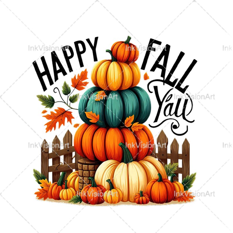 Happy Fall Y'all PNG , Fall PNG, Pumpkins PNG, Happy Fall Y'all Svg ...