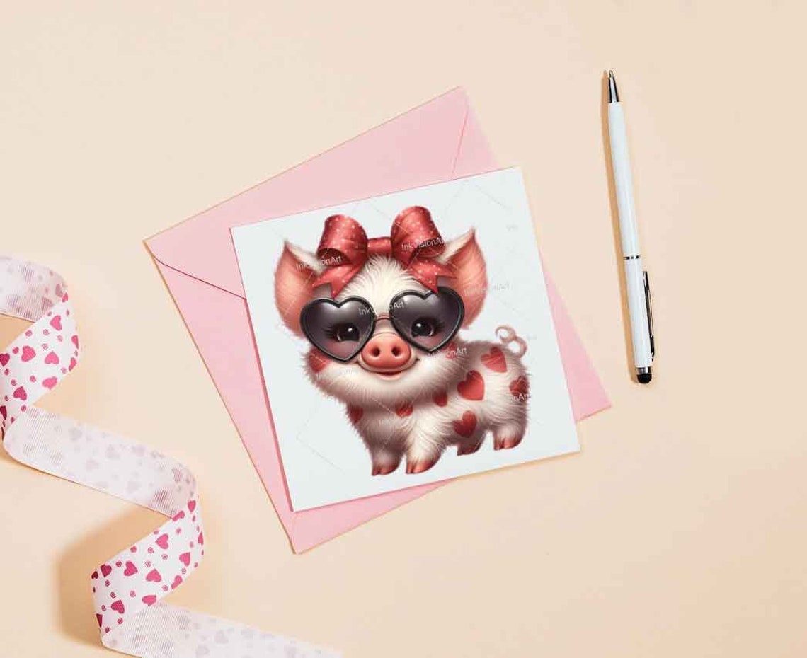 Valentine Pig PNG, Cute Pig PNG, Valentine PNG, Valentine Pig Svg, Cute ...