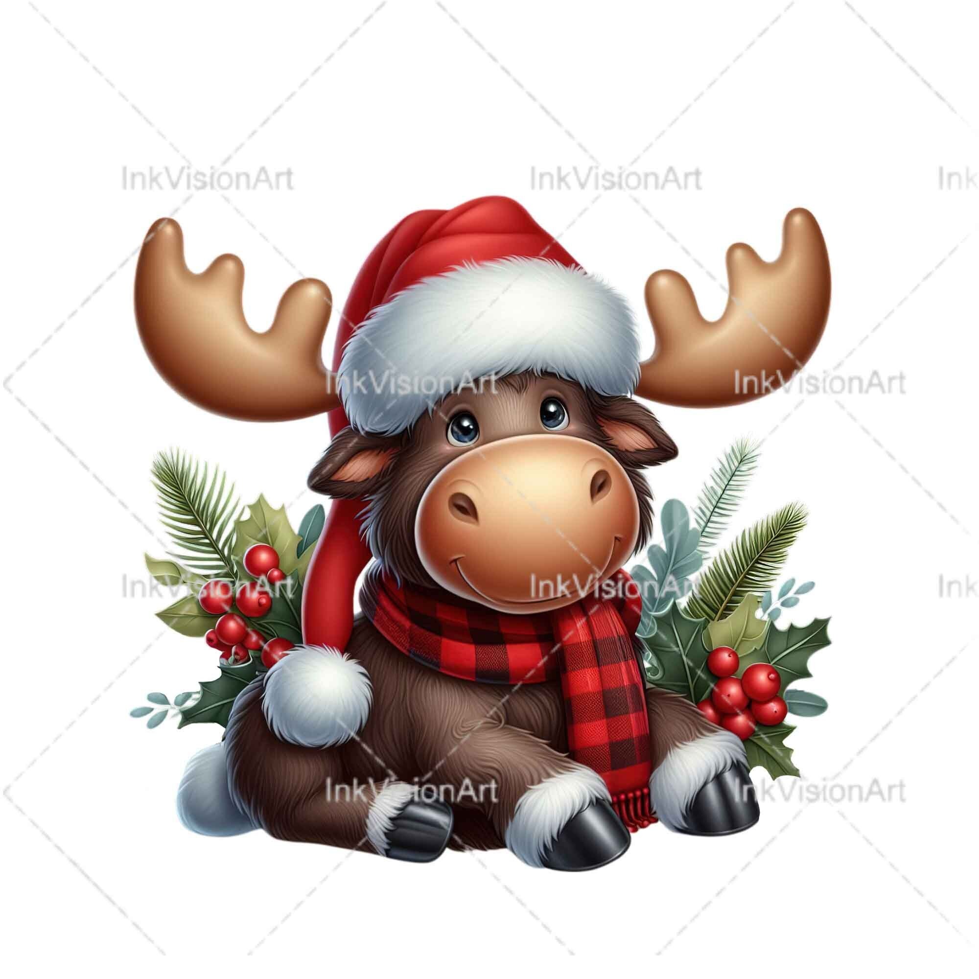 Christmas Moose PNG, Moose PNG, Christmas PNG, Christmas Moose Svg ...
