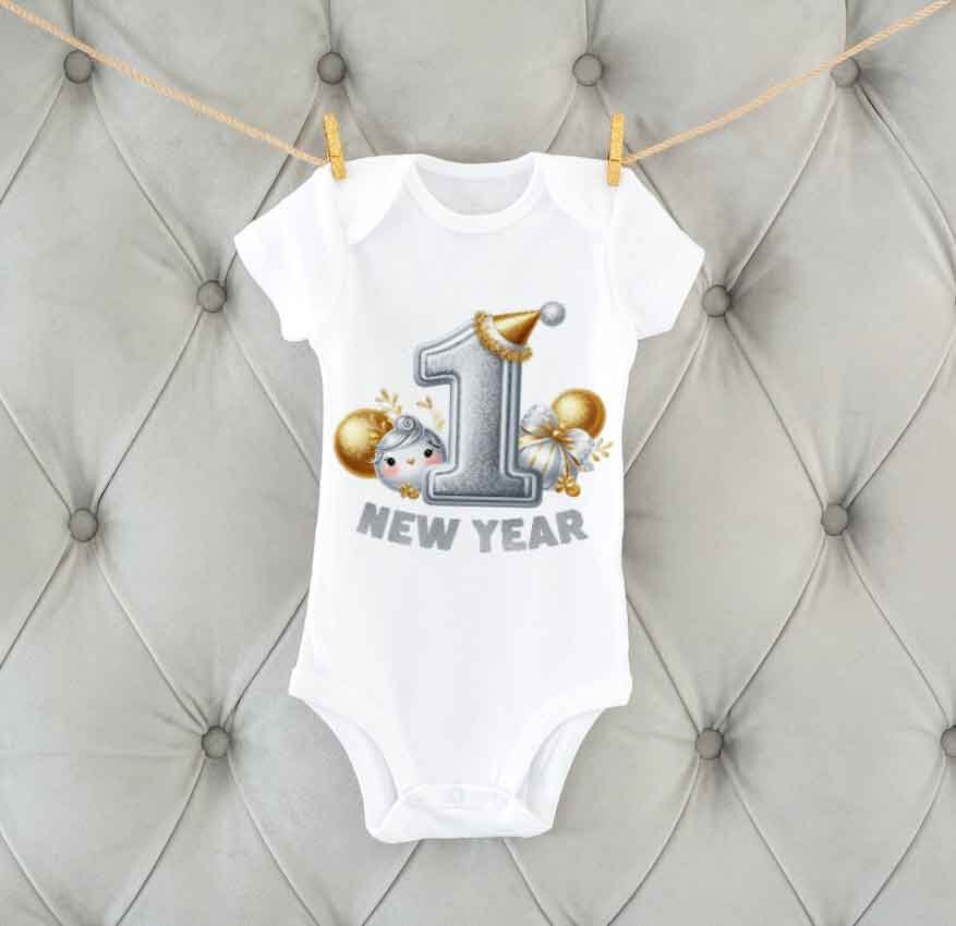 Baby's First New Year PNG, Baby's 1st New Year PNG, My 1st New Year PNG ...