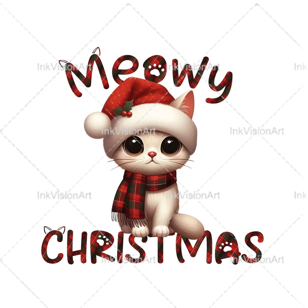 Meowy Christmas PNG, Christmas PNG, Cat PNG, Meowy Christmas Svg ...