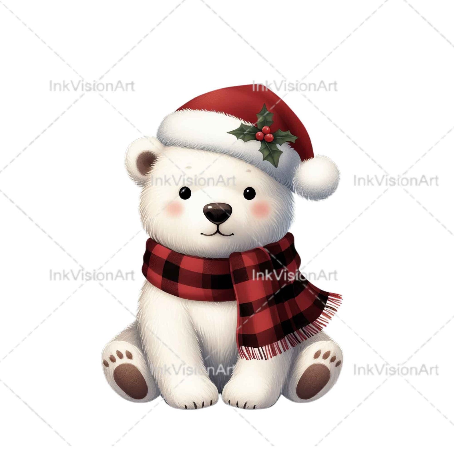 Christmas Bear PNG, Polar Bear PNG , Cute Bear PNG, Bear Png, Christmas ...
