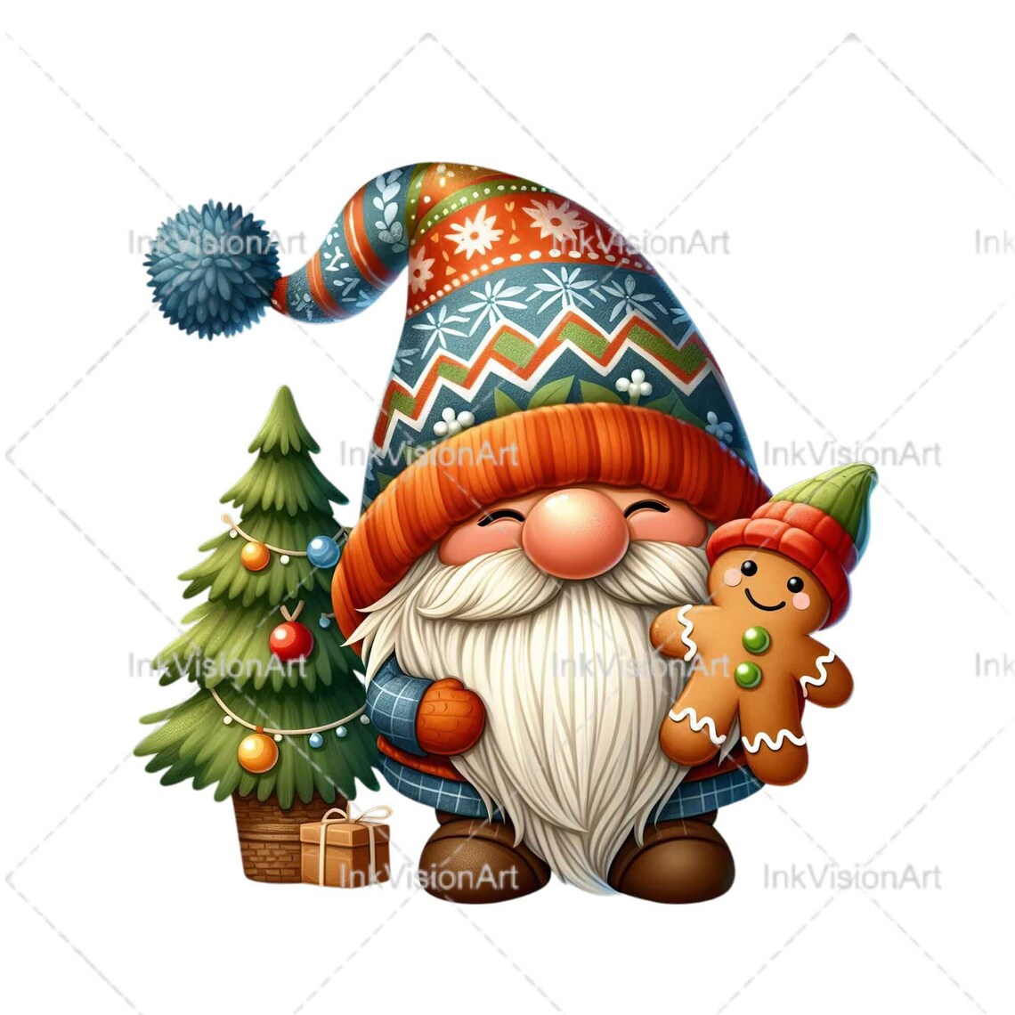 Christmas Gnome PNG, Gingerbread Gnome PNG, Gnome PNG, Gnome Decor Png ...