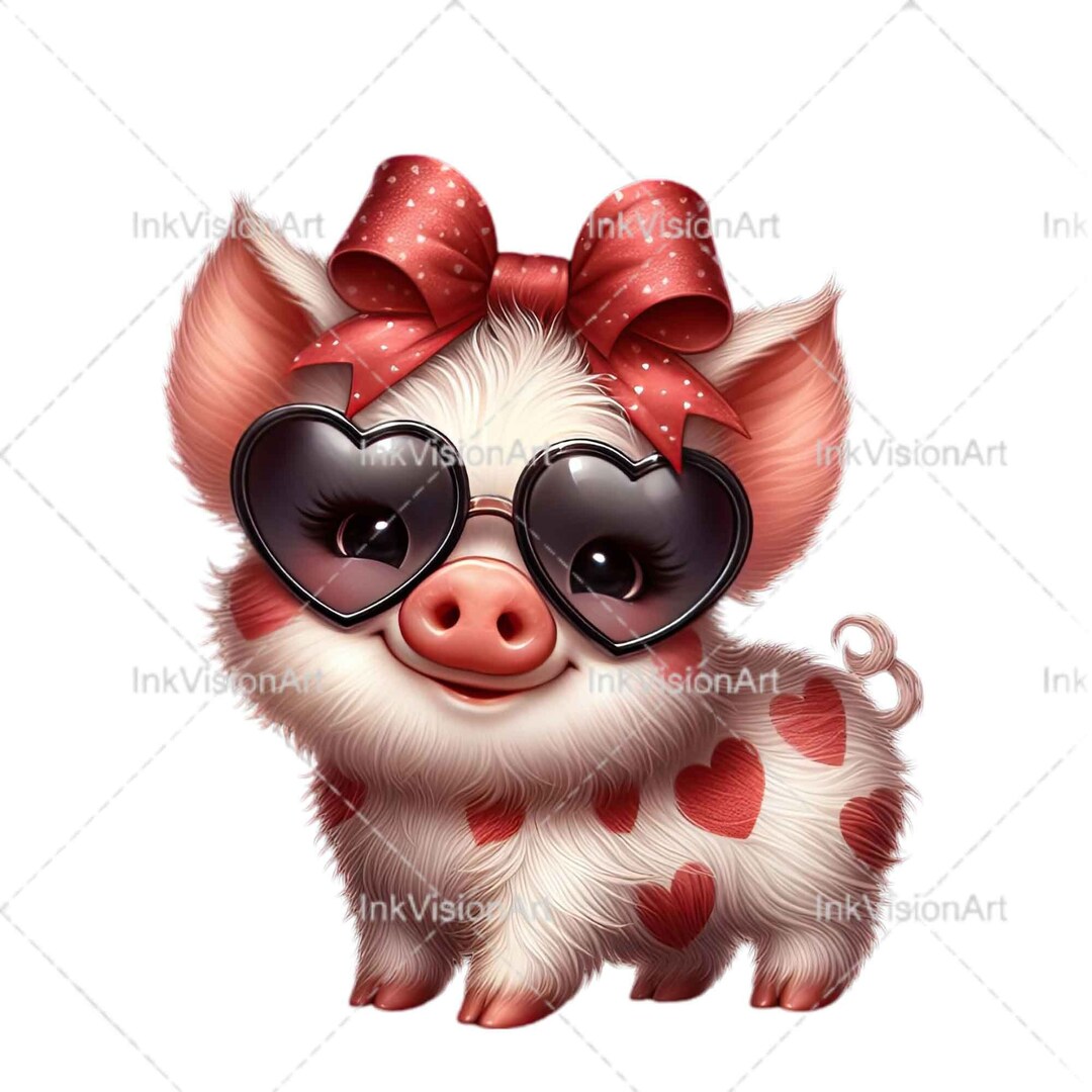 Valentine Pig PNG, Cute Pig PNG, Valentine PNG, Valentine Pig Svg, Cute ...