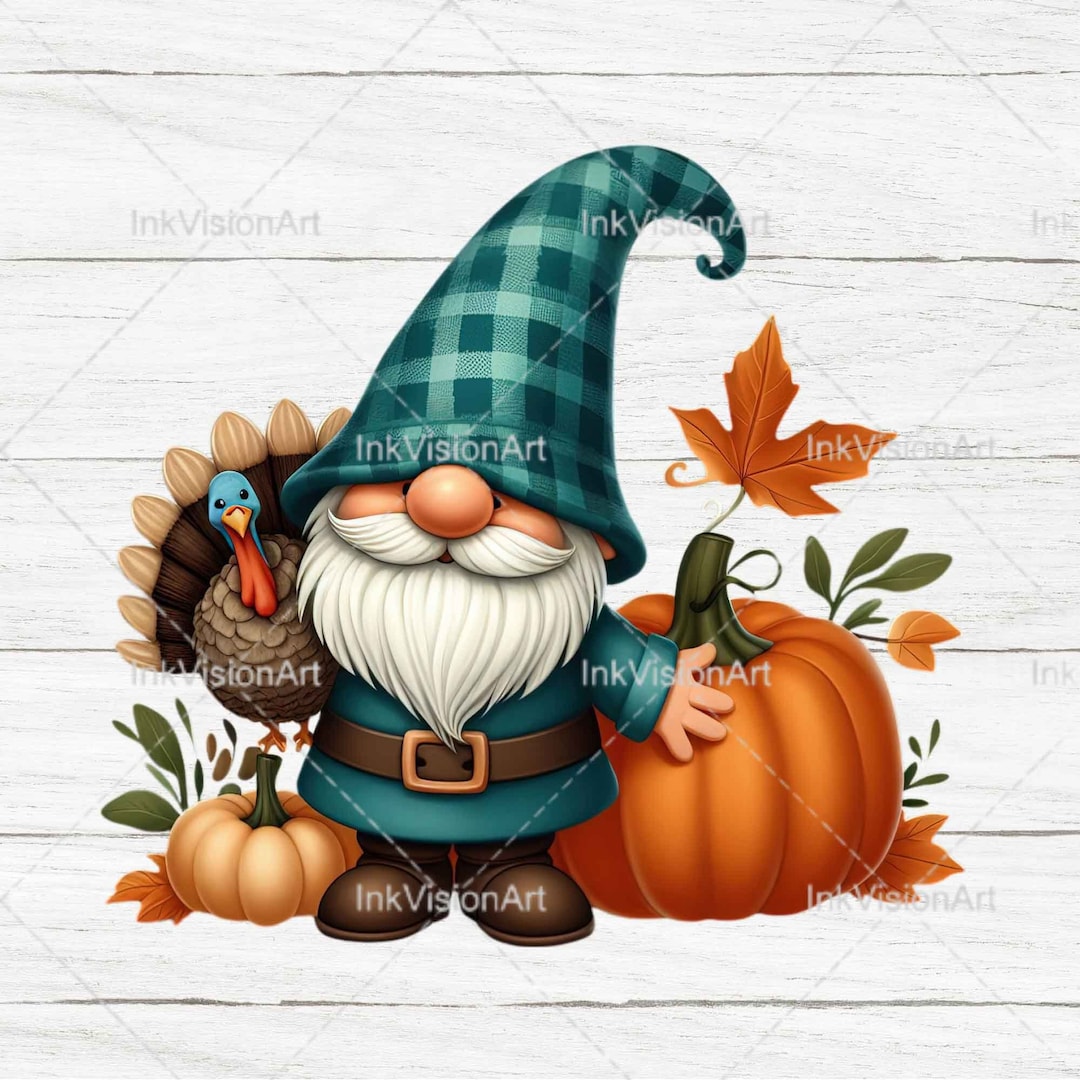 Fall Gnome PNG, Thanksgiving Gnome PNG, Gnome PNG, Gnome Decor Png ...