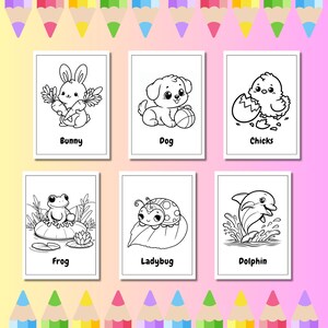 Cute Animal Coloring Pages 30 Adorable Animals, Easy to Color for ...