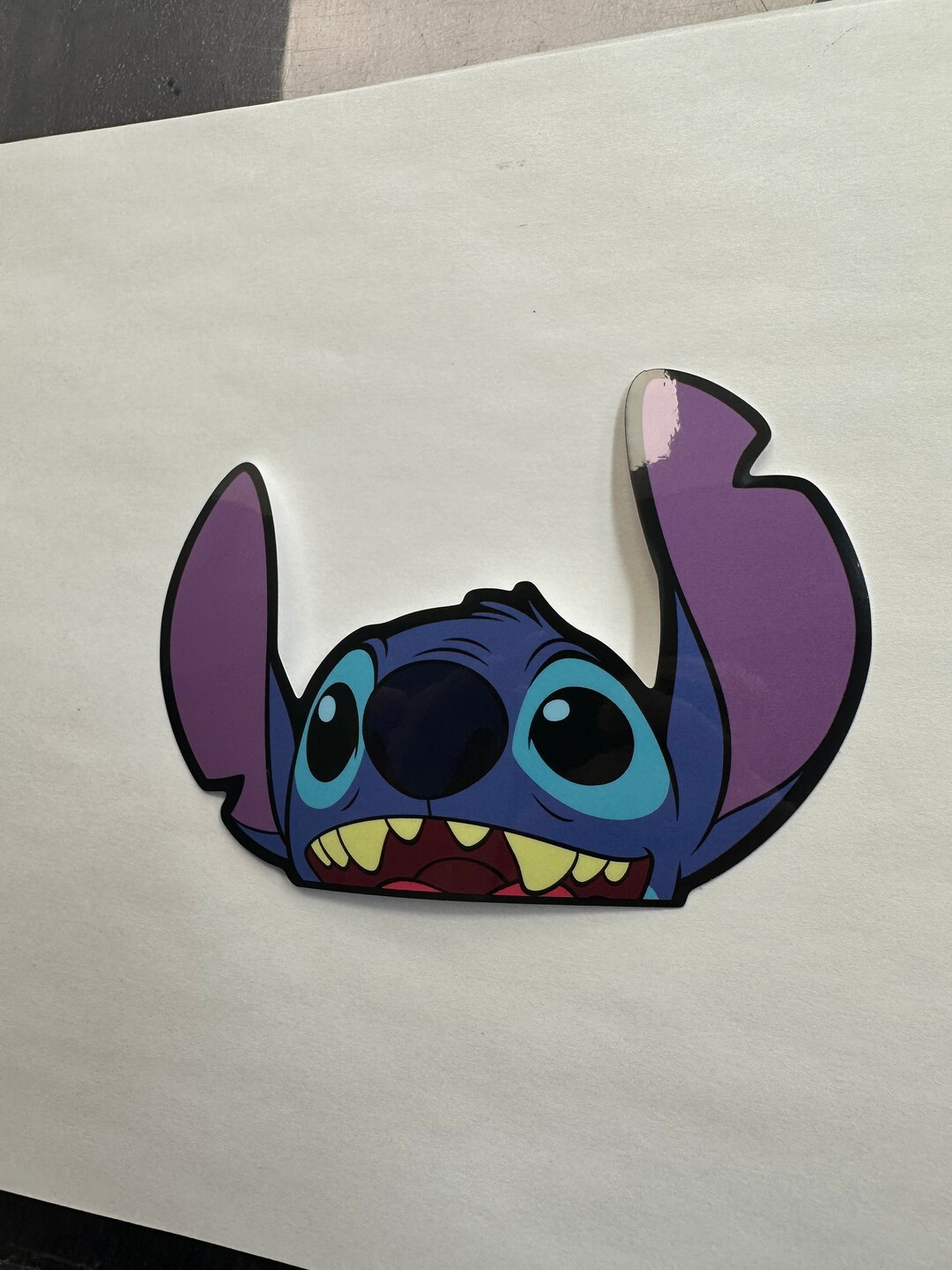Cute Funny Stitch Sticker Vinyl Stitch Decal Blue Alien Peeker Sticker ...