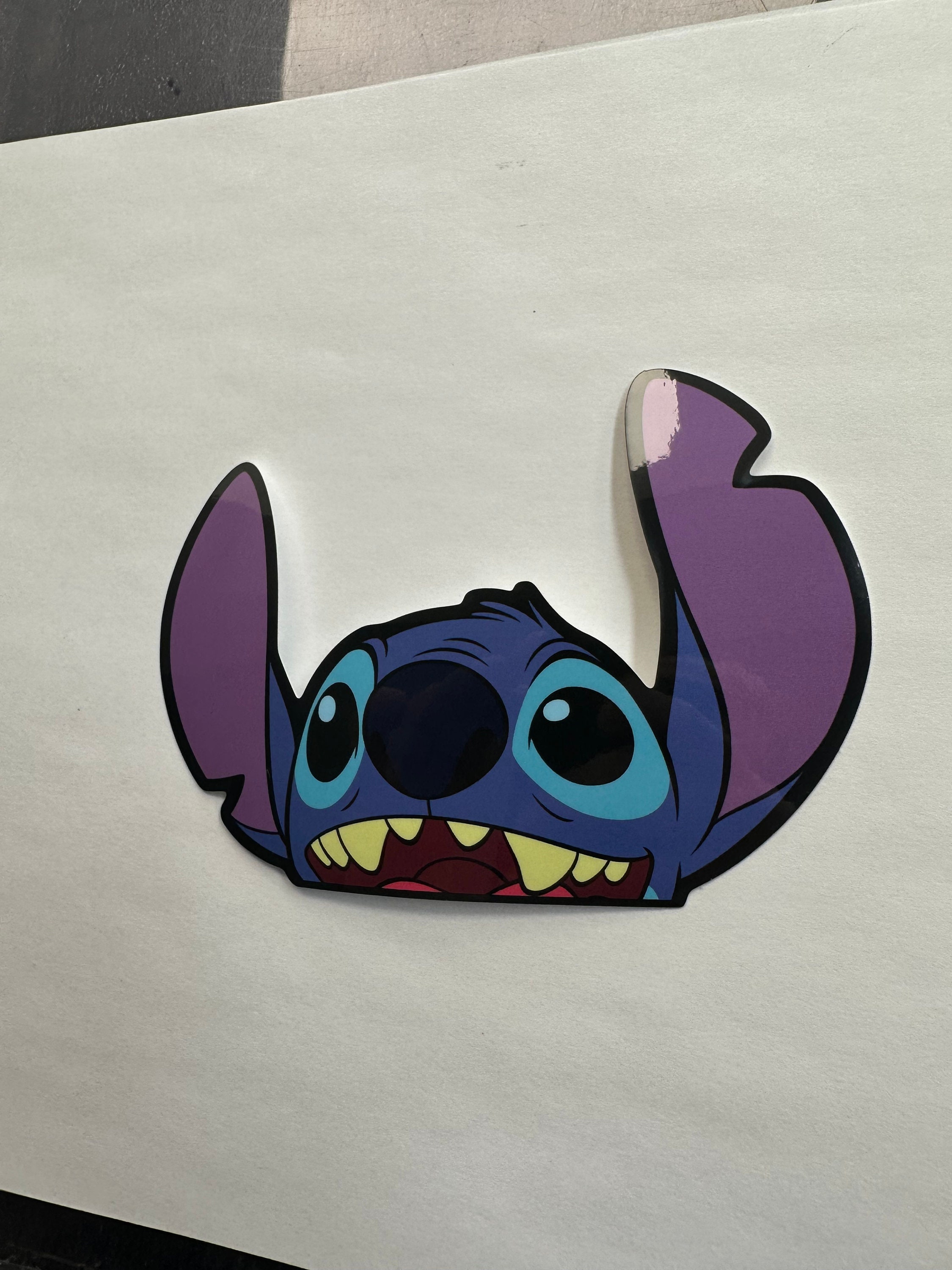 Cute Funny Stitch Sticker Vinyl Stitch Decal Blue Alien Peeker Sticker ...