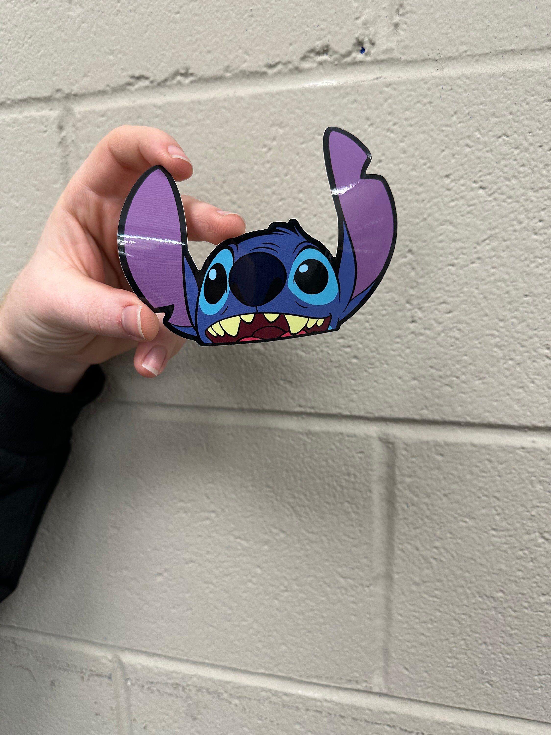Cute Funny Stitch Sticker Vinyl Stitch Decal Blue Alien Peeker Sticker ...