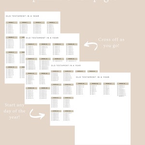 The Old Testament in a Year, 52 Week Bible Plan, Weekly Bible Plan ...