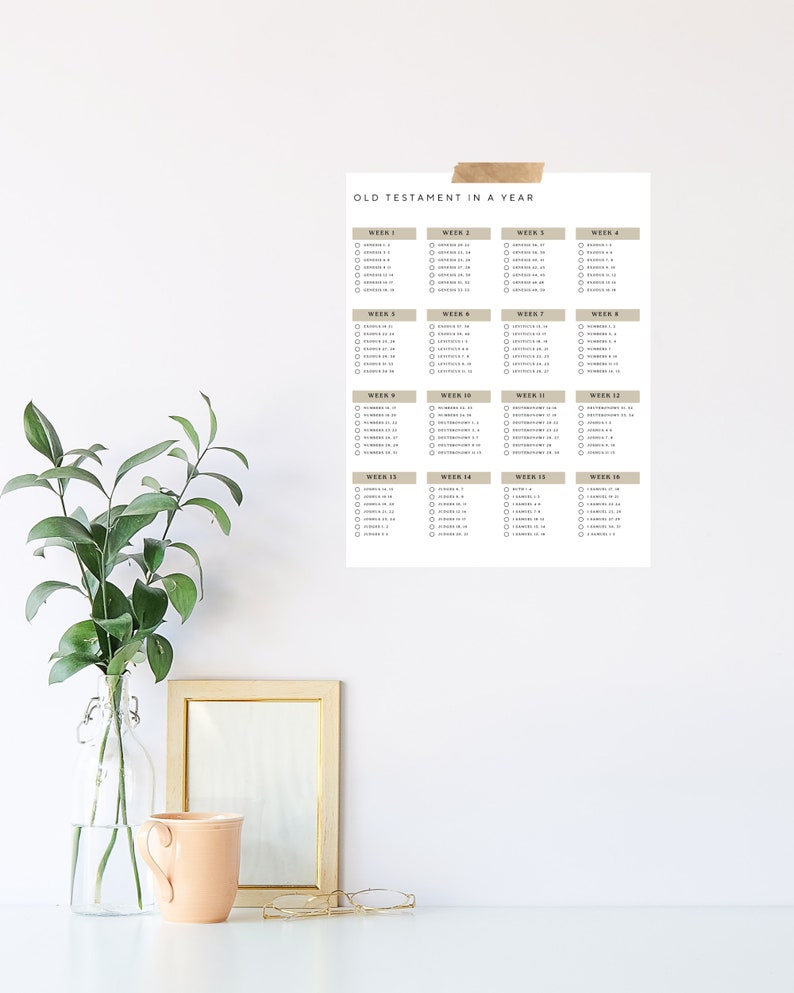 The Old Testament in a Year, 52 Week Bible Plan, Weekly Bible Plan ...
