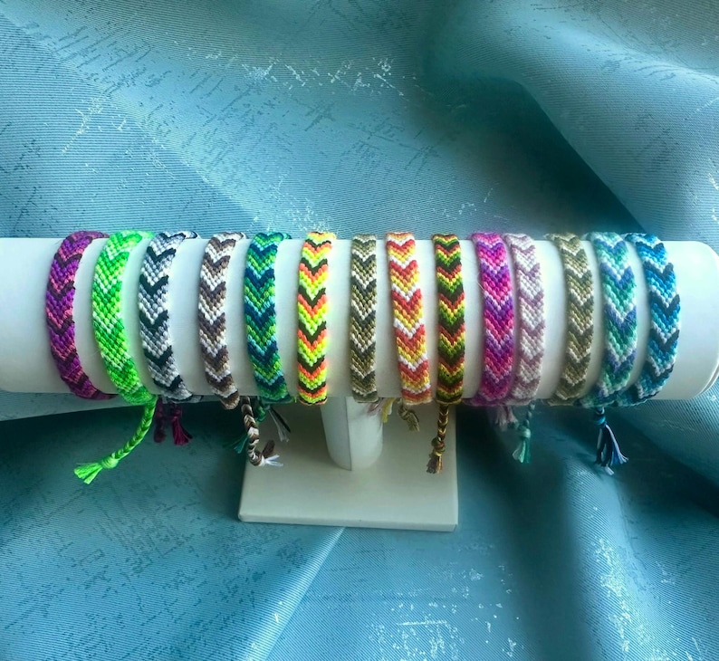 Chevron Bracelet / Friendship Bracelet / String Bracelets / Custom ...