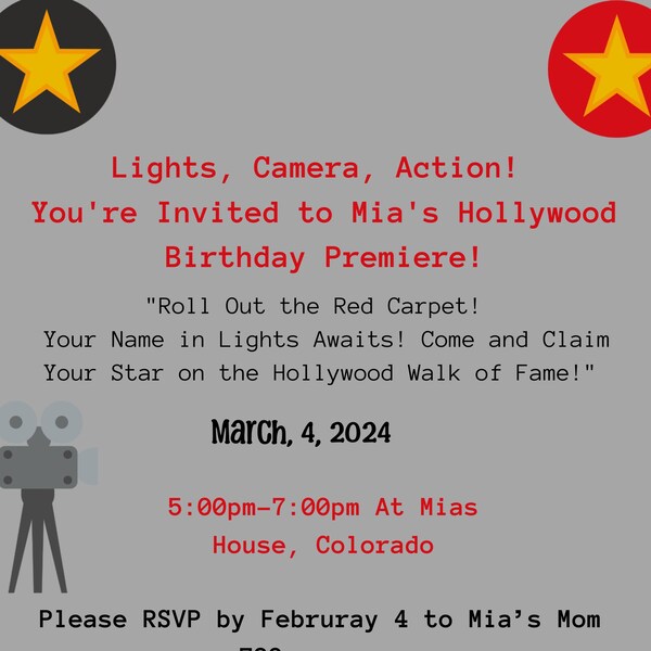 Lights Camera Action - Etsy