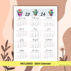 Editable Monthly Calendars 2024, Portrait Printable Fillable Calendar ...