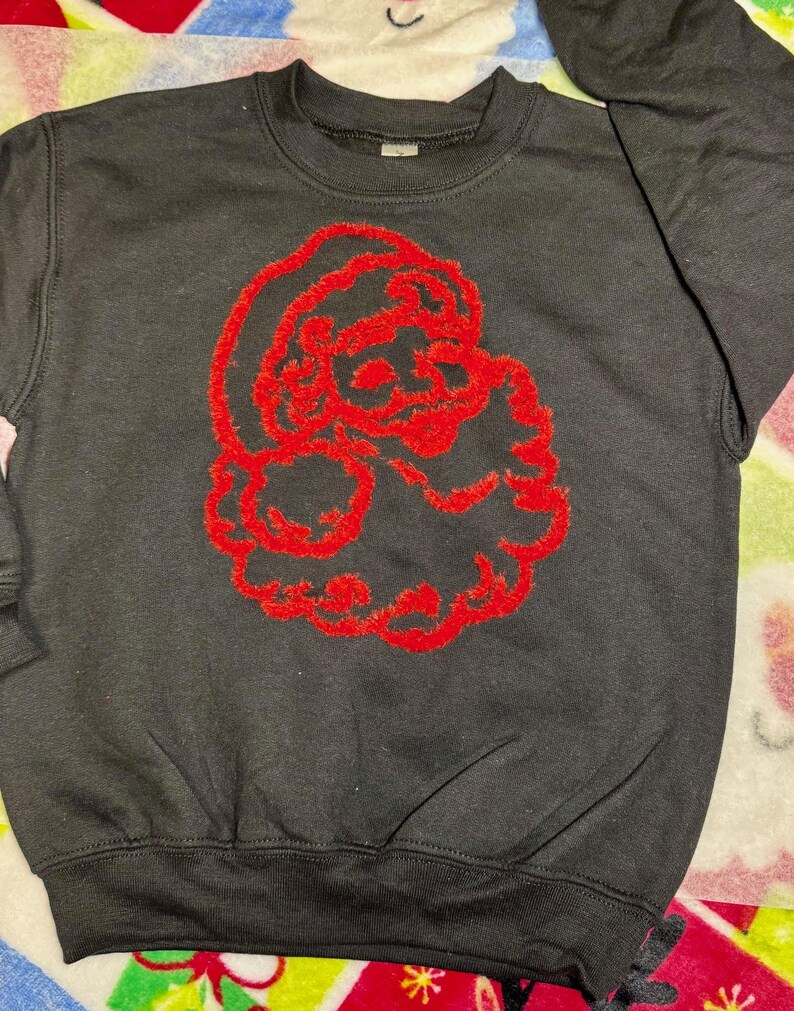 Santa Fluffy Red Patch: Mama and Me Iron-on DIY Applique - Etsy