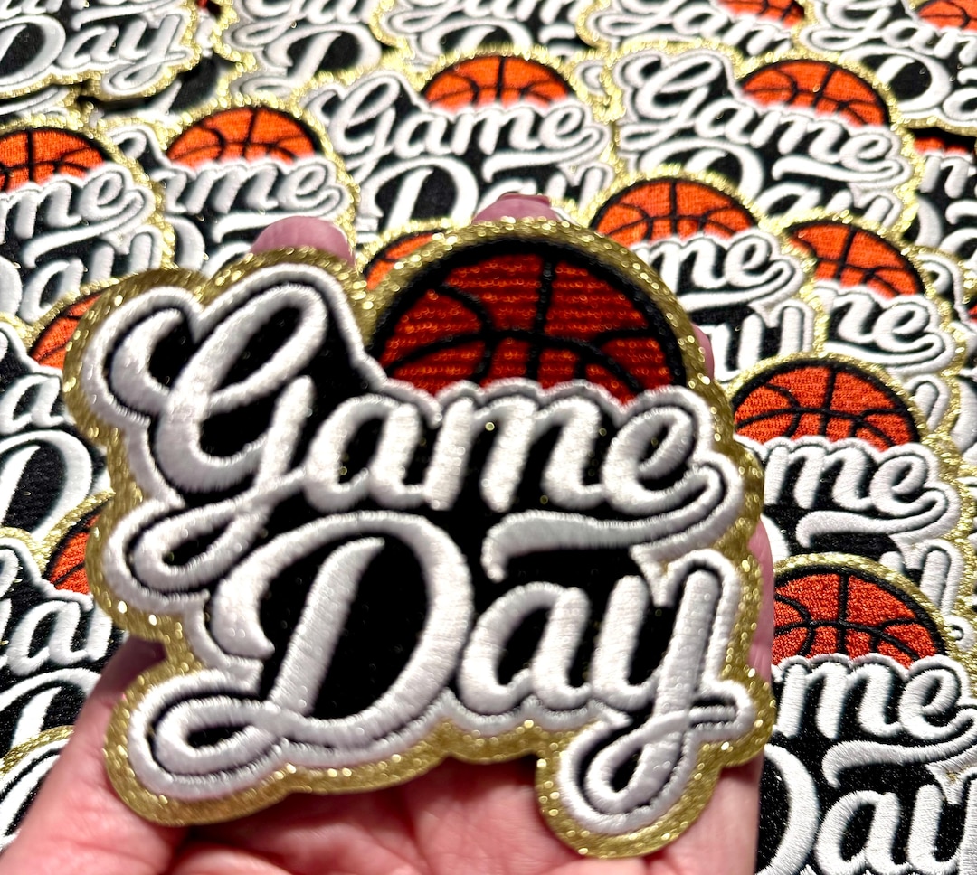 Game Day Patch. Trucker Hat Patch, Glitter Patch, Iron on Patch, Sports ...