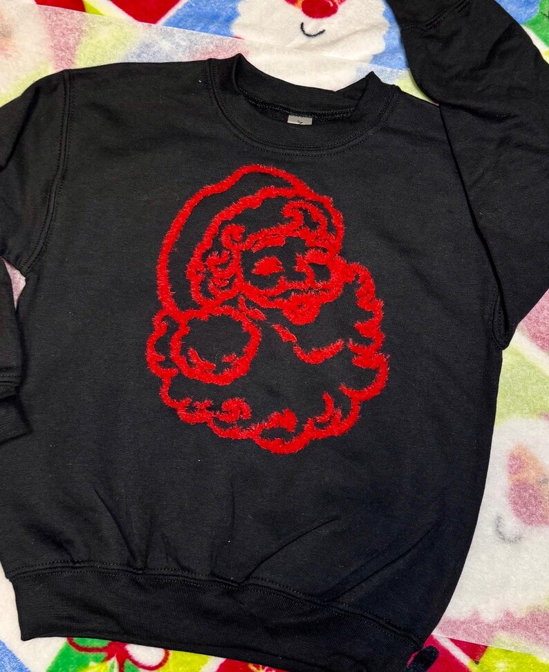 Santa Fluffy Red Patch: Mama and Me Iron-on DIY Applique - Etsy