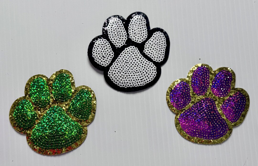 Sequin Paw Patch, 3 in Patch, Paw Patch, Trucker Hat Patch, Game Day ...
