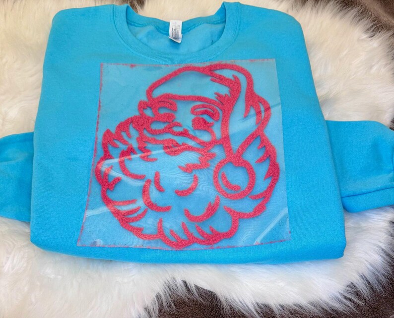 Fluffy Pink Santa Patch: Iron-on DIY Applique - Etsy