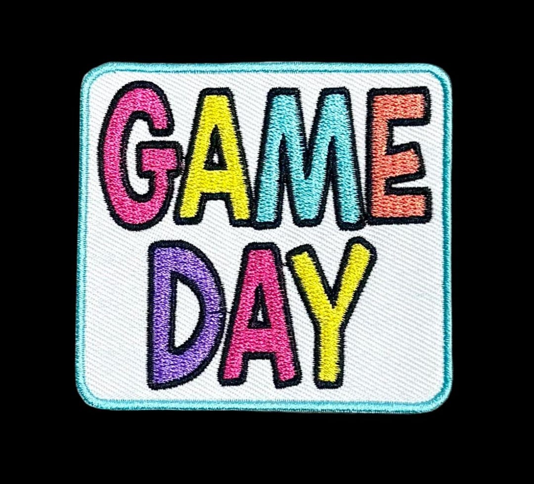 Game Day Patch, Trucker Hat Patch, Embroidered Patch, Preppy Patch ...