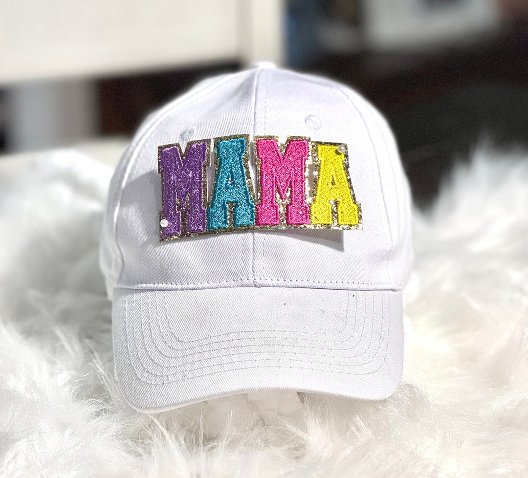 Mama Glitter Patch: Multi-colored Embroidered Iron-on Patch (4x2 Inches ...