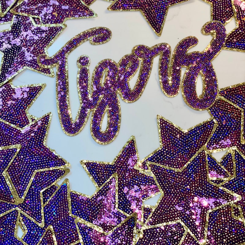 Game Day Purple Sequined Transfer - Etsy