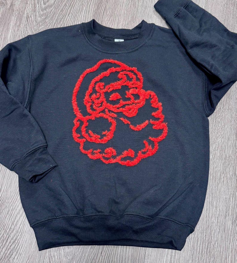 Santa Fluffy Red Patch: Mama and Me Iron-on DIY Applique - Etsy